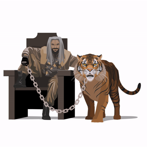 King Ezekiel & Shiva - The Walking Dead - Emojis, Stickers and GIFS